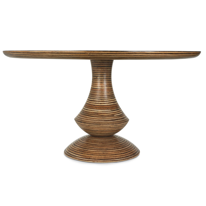 Oggetti Showtime 54" Rattan Strips Dining Table | Wayfair